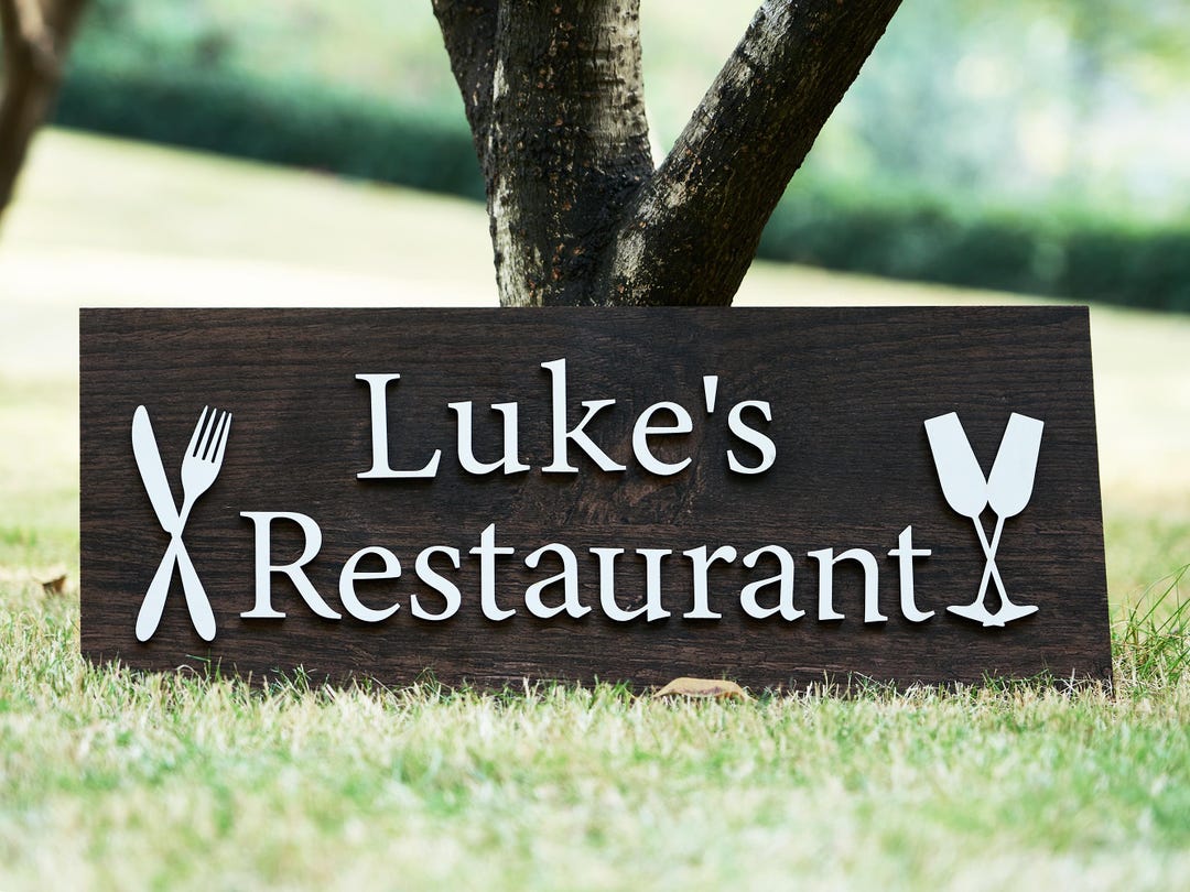 3D Establish Unique Sign, Custom Restaurant Sign, Personalized Wooden ...