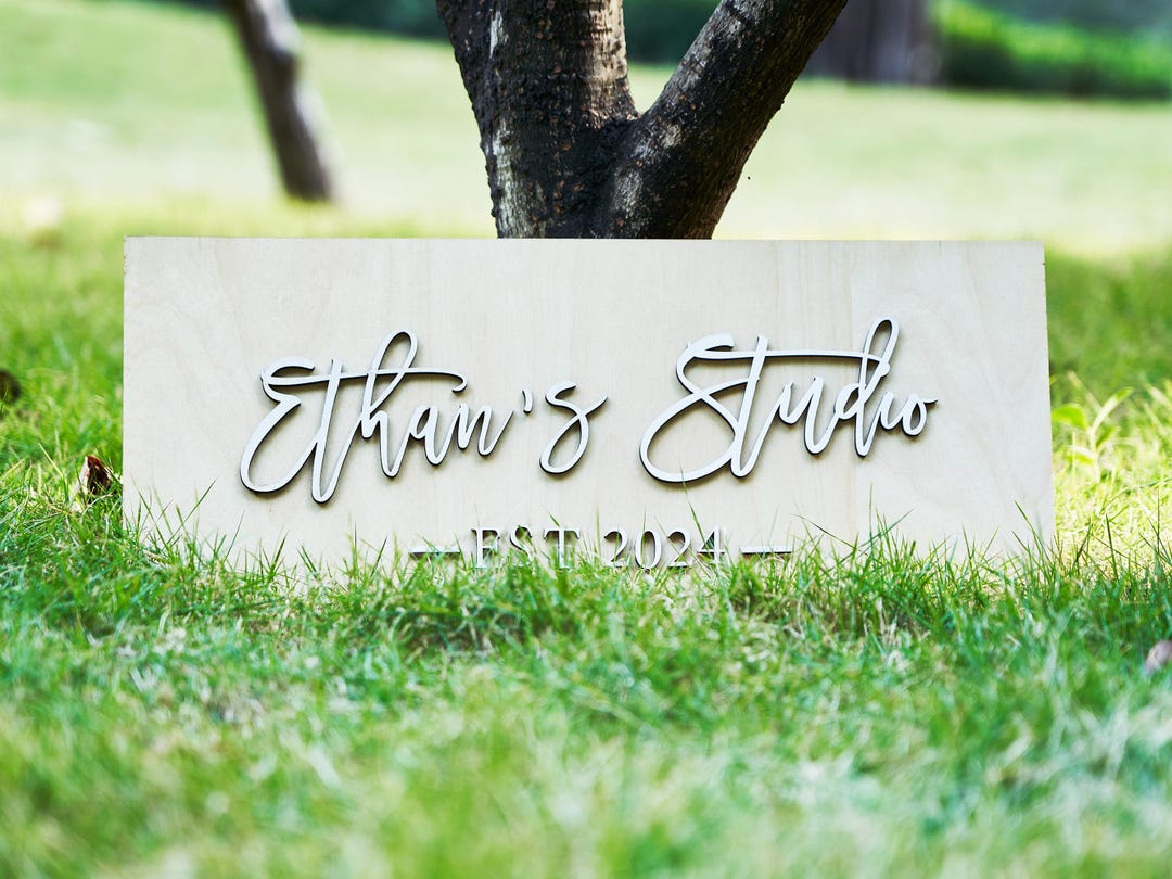 Established Business Studio Sign for Company, Personalized Custom Sign ...