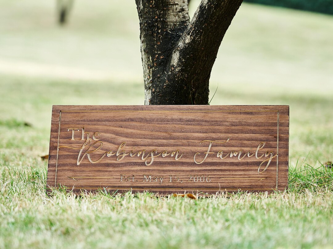 Personalized Family Wood Sign, Stain Sign, Lakehouse Sign, Solid Wood ...