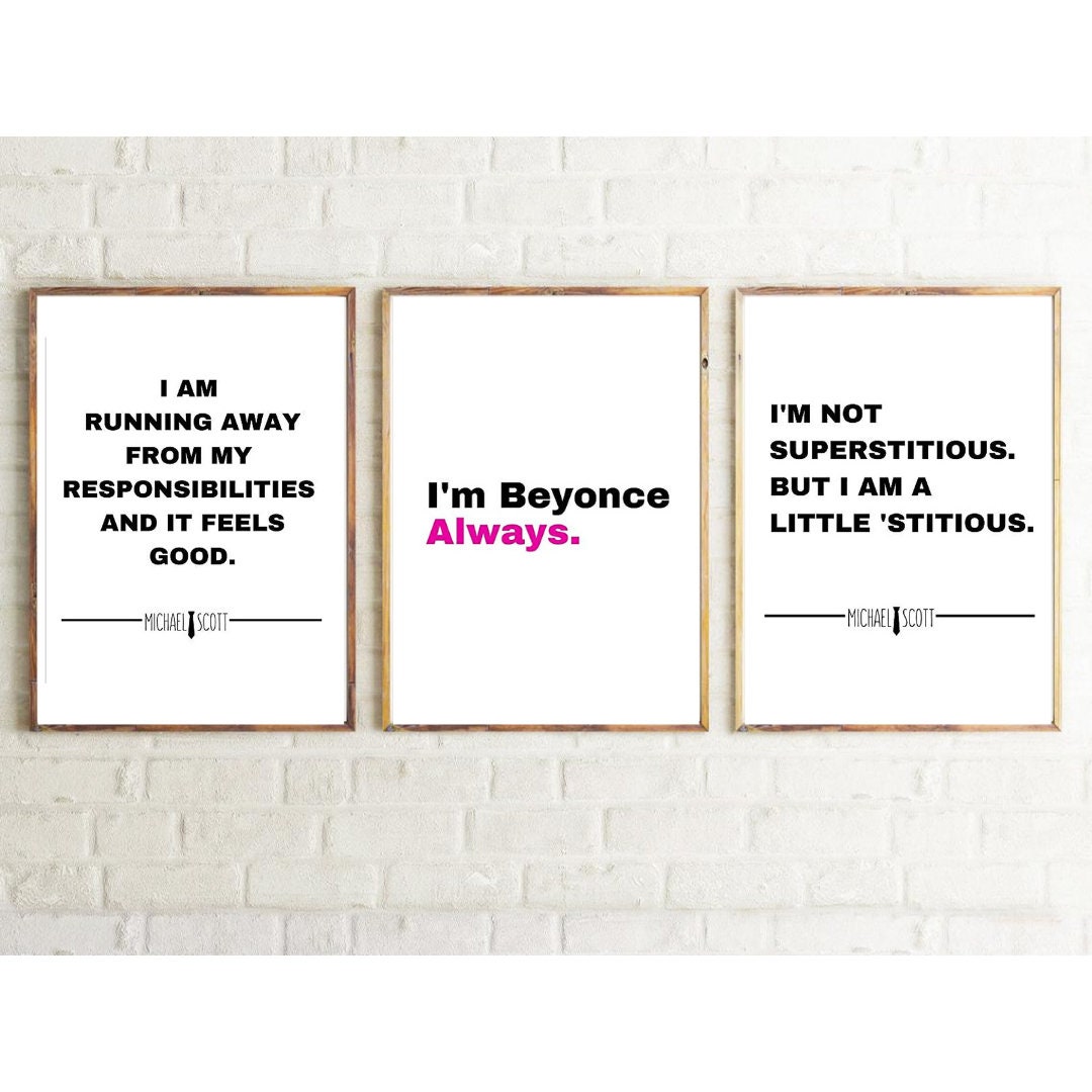 Michael Scott Iconic Quotes Set of 3 Poster Prints 11x14 - Etsy UK