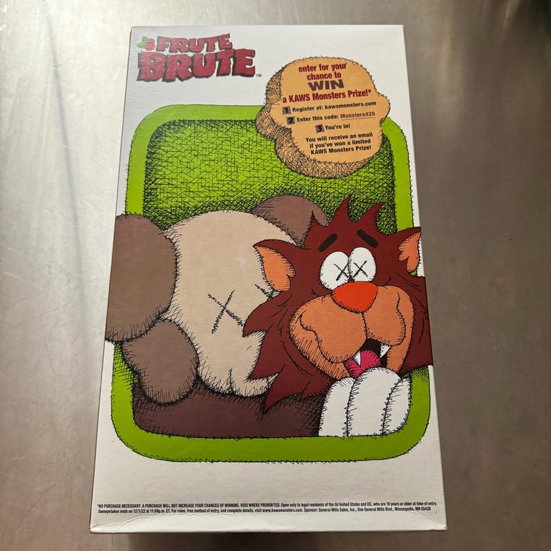 KAWS Fruit Brute Un-opened Box - General Mills Cereal X KAWS Collab ...