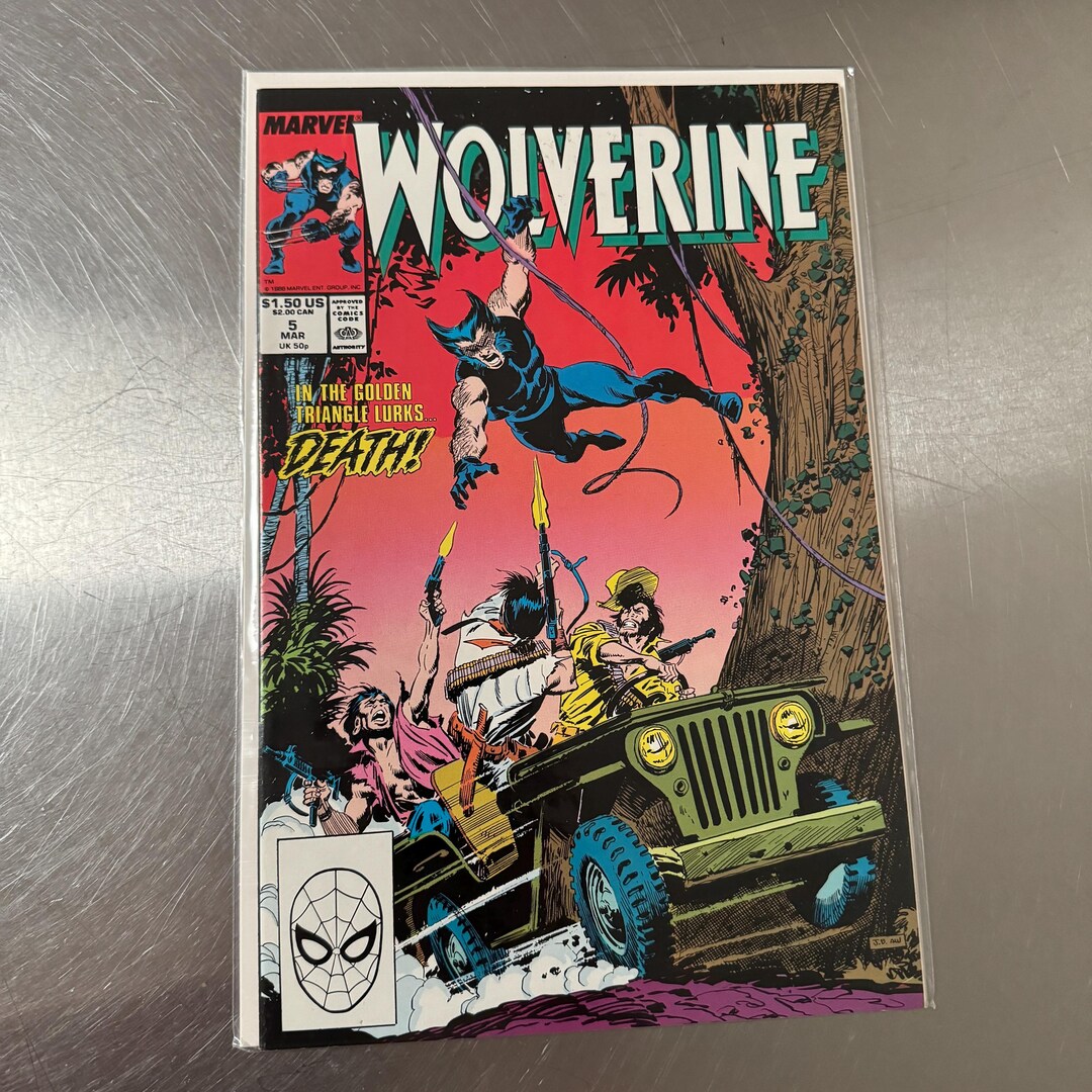 Wolverine 5 Vintage Marvel Wolverine Comic Series 1988 Classic Iconic X ...