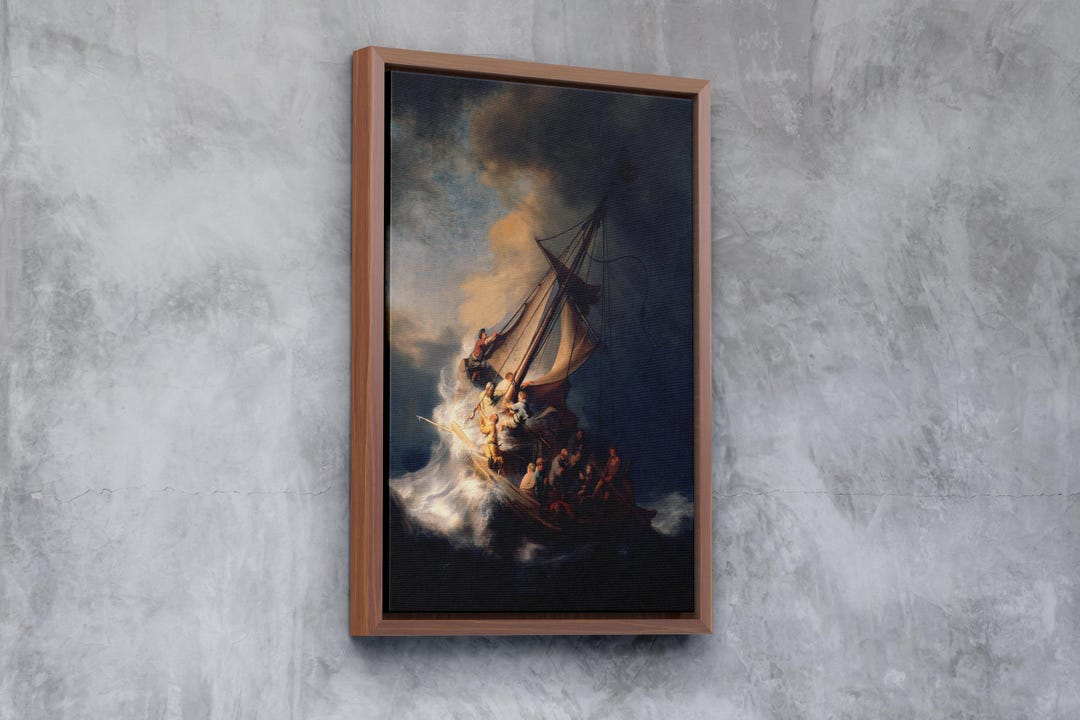 The Storm on the Sea of Galilee (1633) by Rembrandt Van Rijn | Dramatic ...