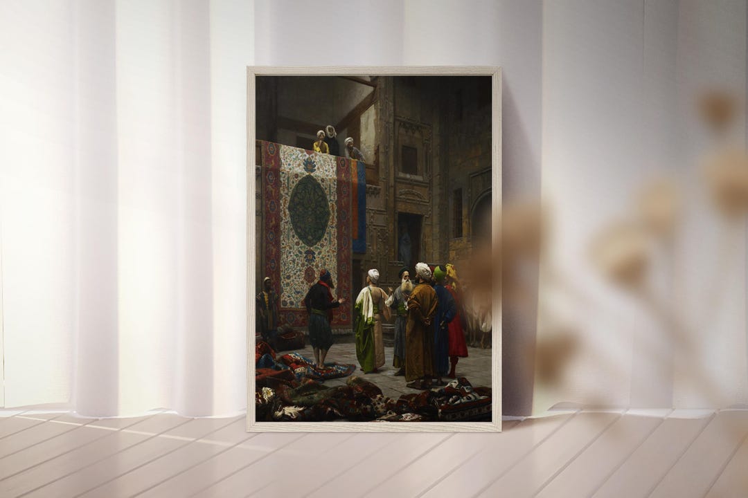 The Carpet Merchant (1887) by Jean-leon Gerome | Premium Framed Canvas ...