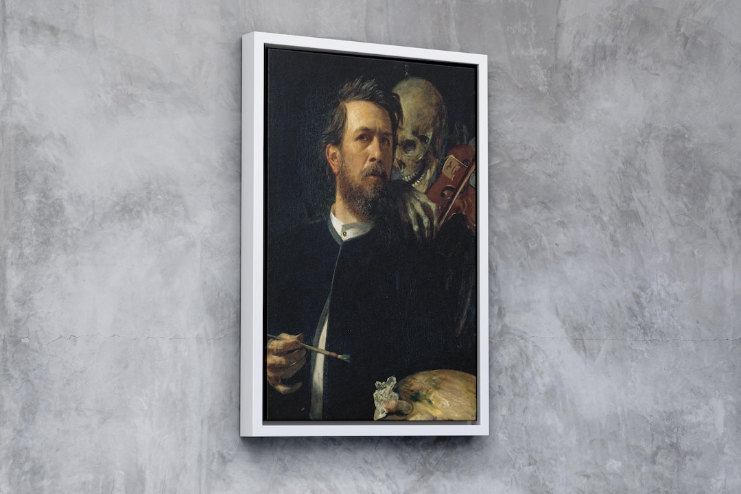 Self-portrait With Death Playing the Fiddle (1872) by Arnold Böcklin ...
