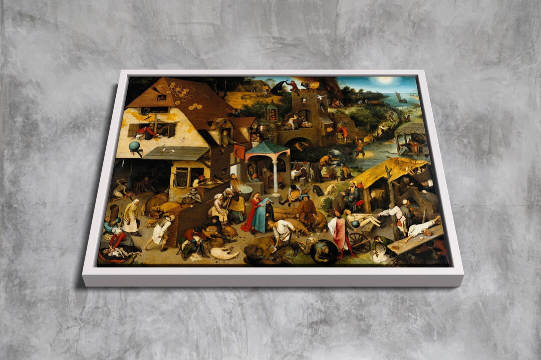 The Dutch Proverbs (1559) by Pieter Brueghel the Elder | Iconic Flemish ...