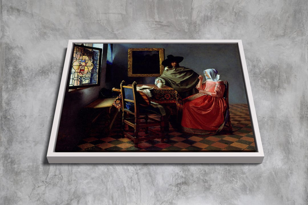 The Wine Glass (1661) by Johannes Vermeer - Timeless Baroque ...