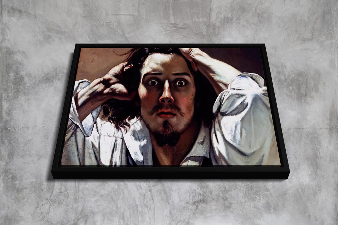 The Desperate Man (1844) by Gustave Courbet | Framed Canvas Wall Art ...