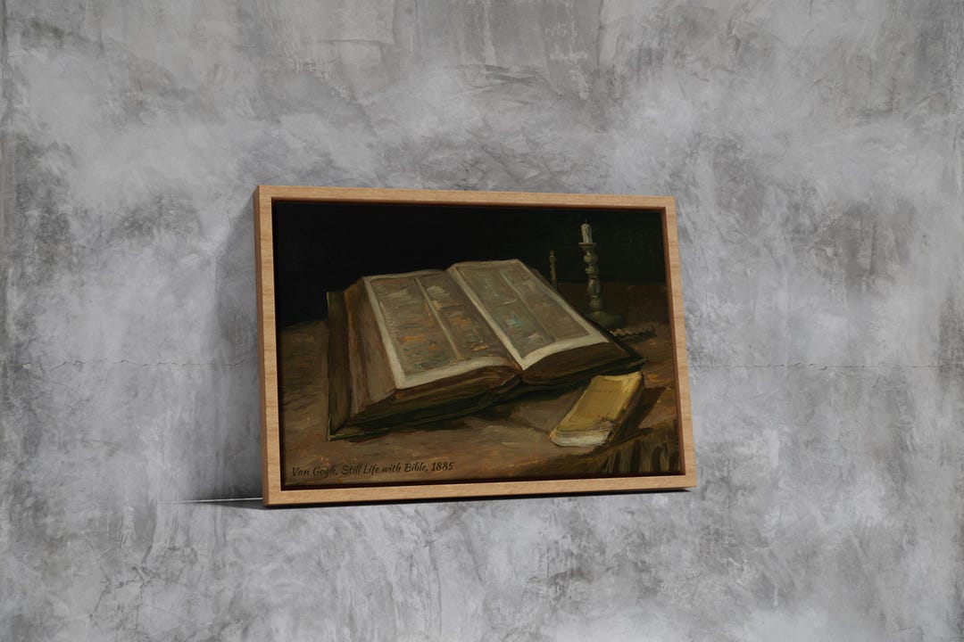 Still Life With Bible by Vincent Van Gogh , Religious Canvas Art ...