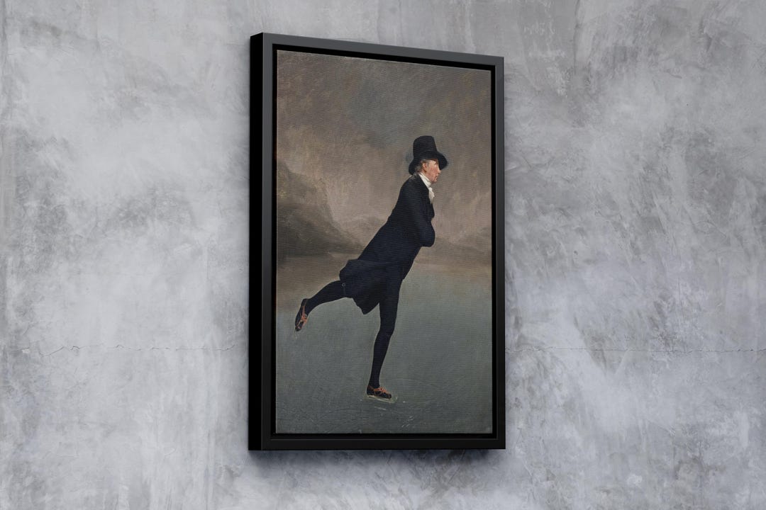 The Skating Minister (1795) by Henry Raeburn | Framed Canvas Wall Art ...
