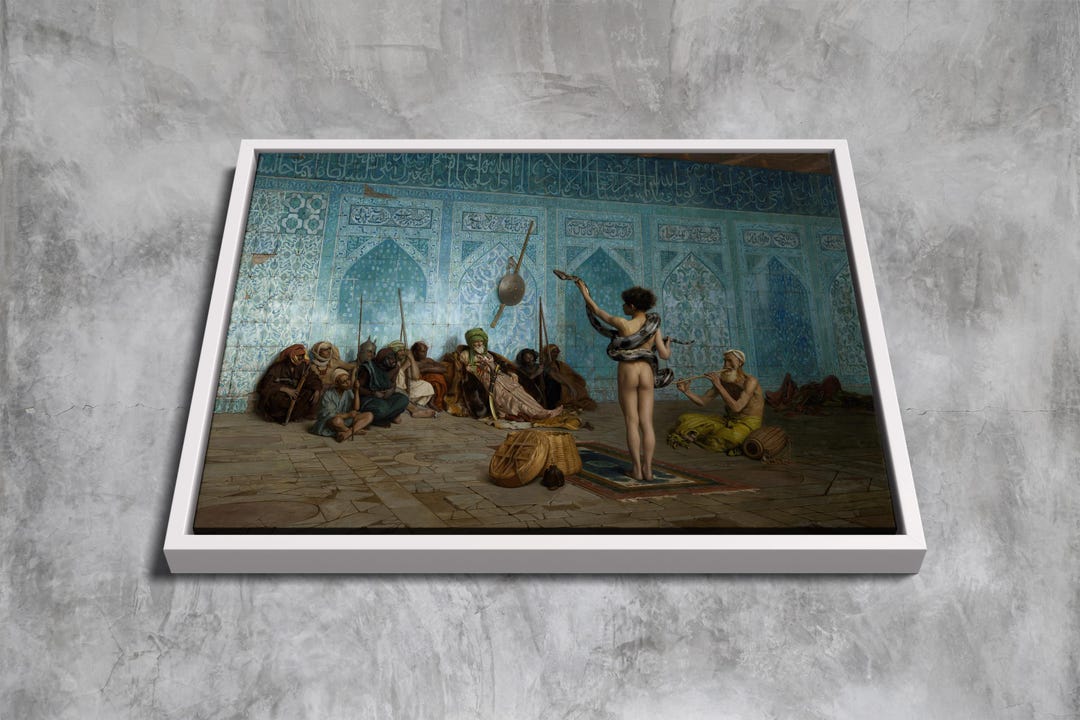 The Snake Charmer (1879) by Jean Leon Gerome | Premium Framed Canvas Art &museum-quality ...