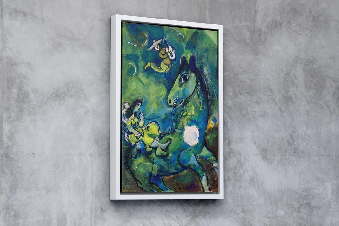 The Horse With the Moon by Marc Chagall – Surreal Colorful Canvas Wall ...