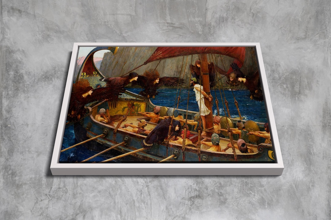 Ulysses and the Sirens Canvas Wall Art, John William Waterhouse Print ...