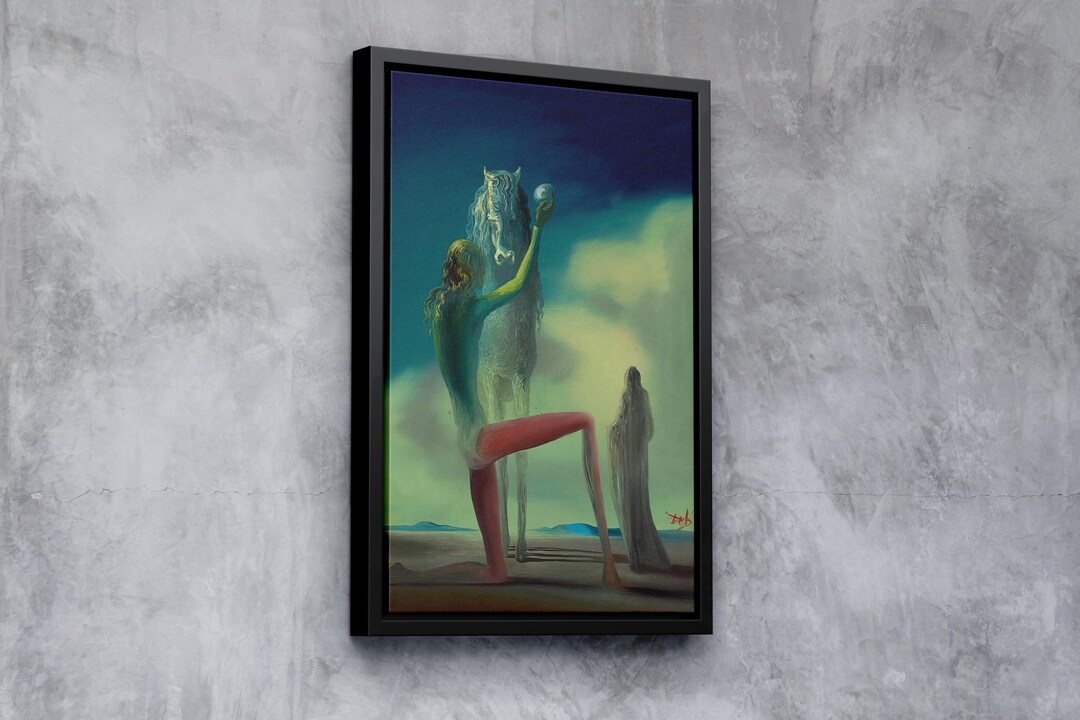 The Knight of Death by Salvador Dali , Surrealist Gothic Canvas Art ...