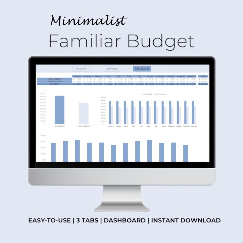 Family Budget Planner Excel Template | Monthly Expense Tracker ...