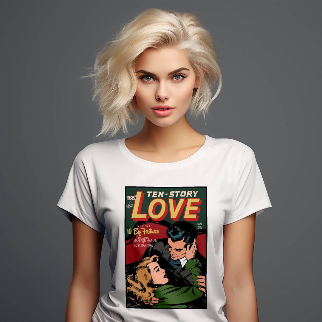 Retro Romance Comic Book Cover T-shirt, Valentine Gift, Anniversary ...