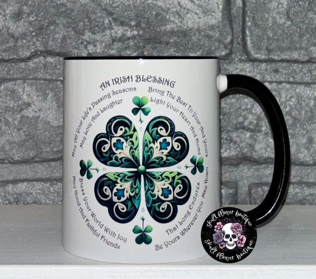 Irish Blessing Mug, Irish Mug, Clover Mug, St Patrick’s Day Mug, St ...