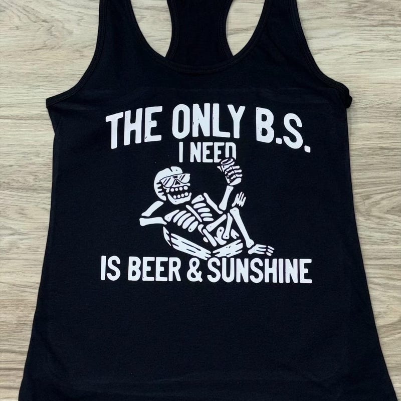 Embroidered Tank Top Beer - Etsy