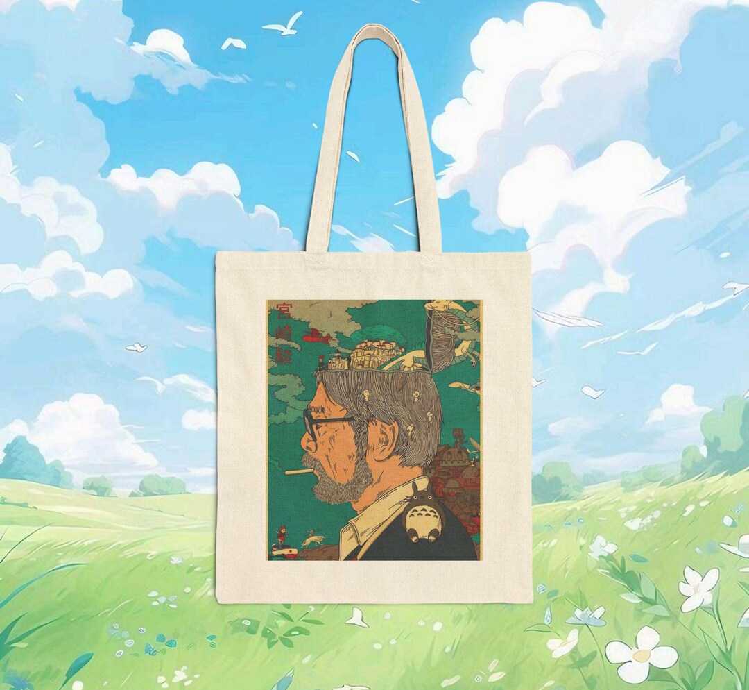 Anime Tote Bag,studio Ghibli Inspired Cotton Canvas Tote Bag, Hayao ...
