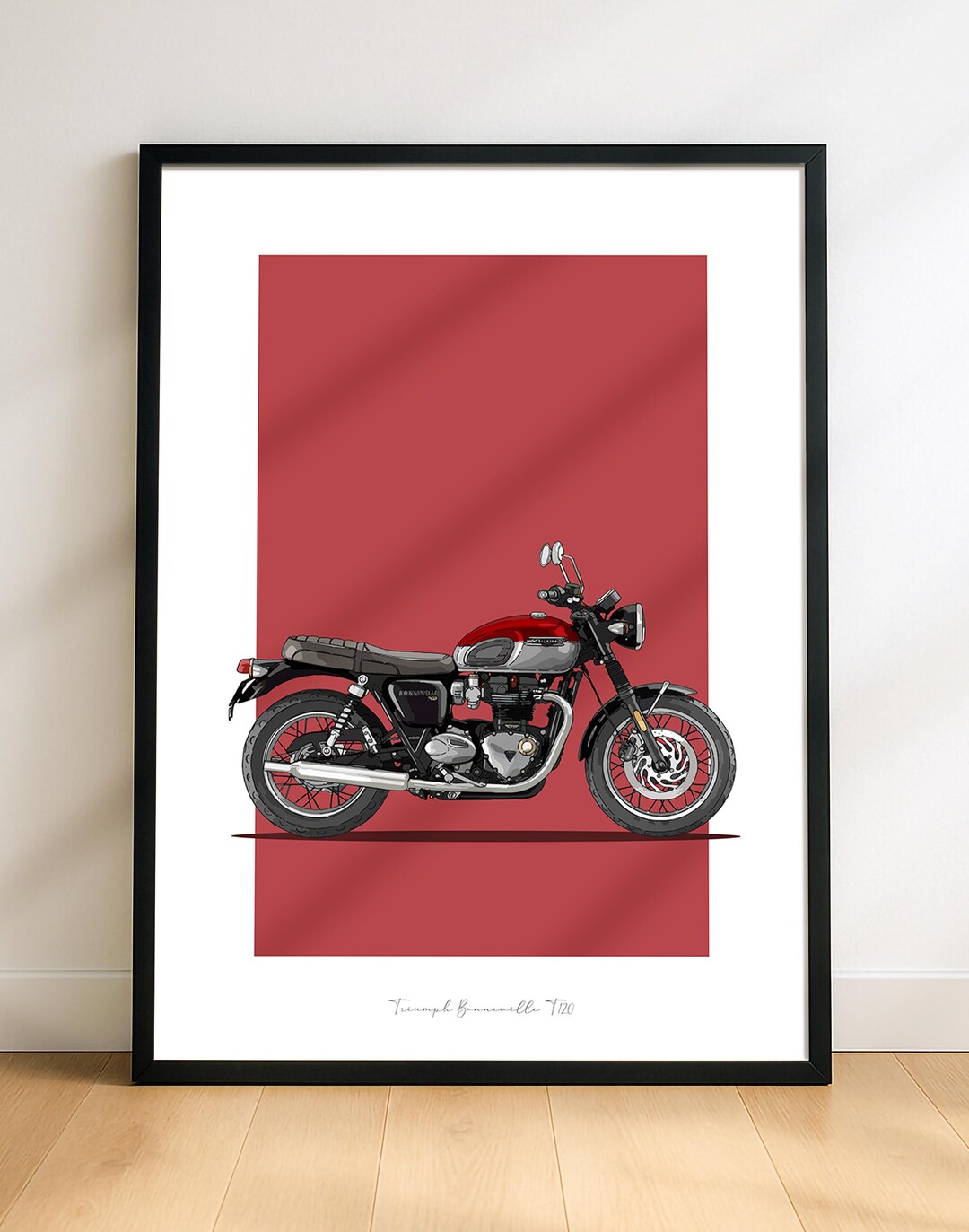 Triumph Bonneville T120 - Hand-drawn Motorbike Art – Personalized ...
