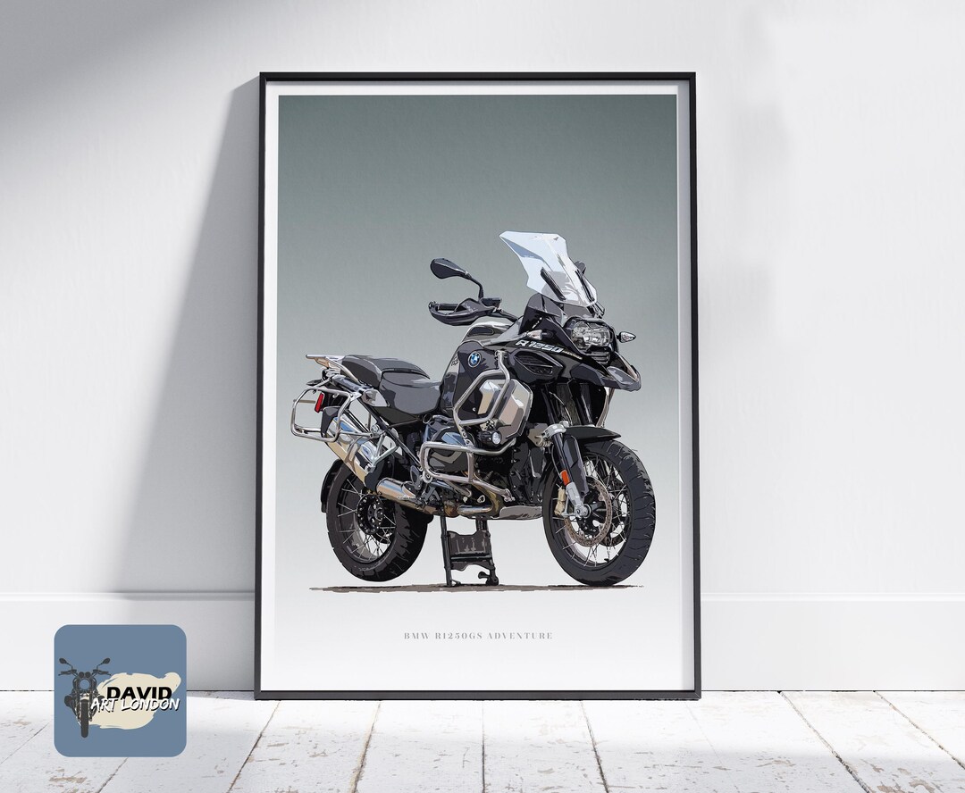 BMW R1250GS Adventure Motorbike Art Freehand Sketch for DOWNLOAD Wall ...