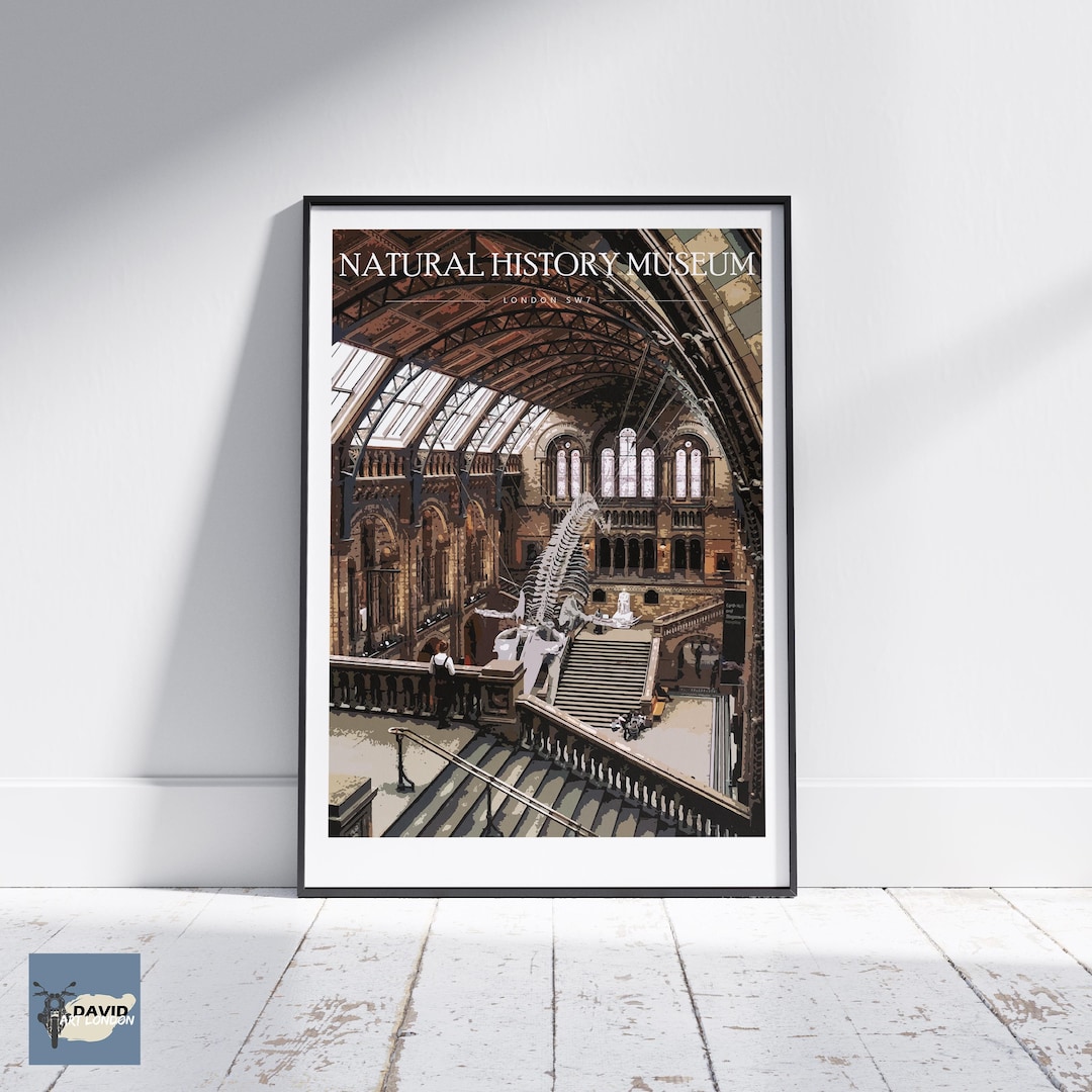 Natural History Museum - London SW7 - London Travel Poster - Special ...