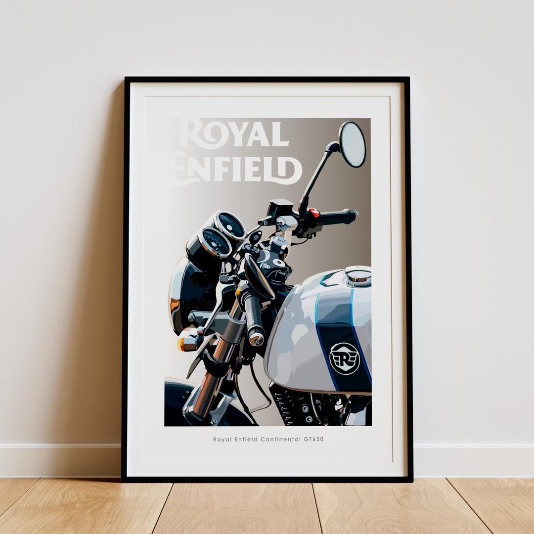 Royal Enfield Continental GT650. Digital Freehand Sketch for Printing ...