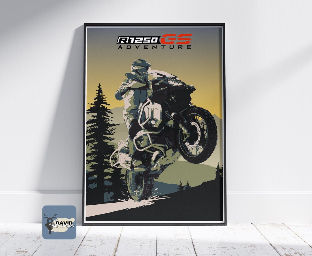 BMW R1250GS Adventure Motorbike Art Freehand Sketch for DOWNLOAD Wall ...
