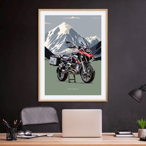 BMW R1200GS Motorbike Freehand Sketch for DOWNLOAD Wall Art Digital ...