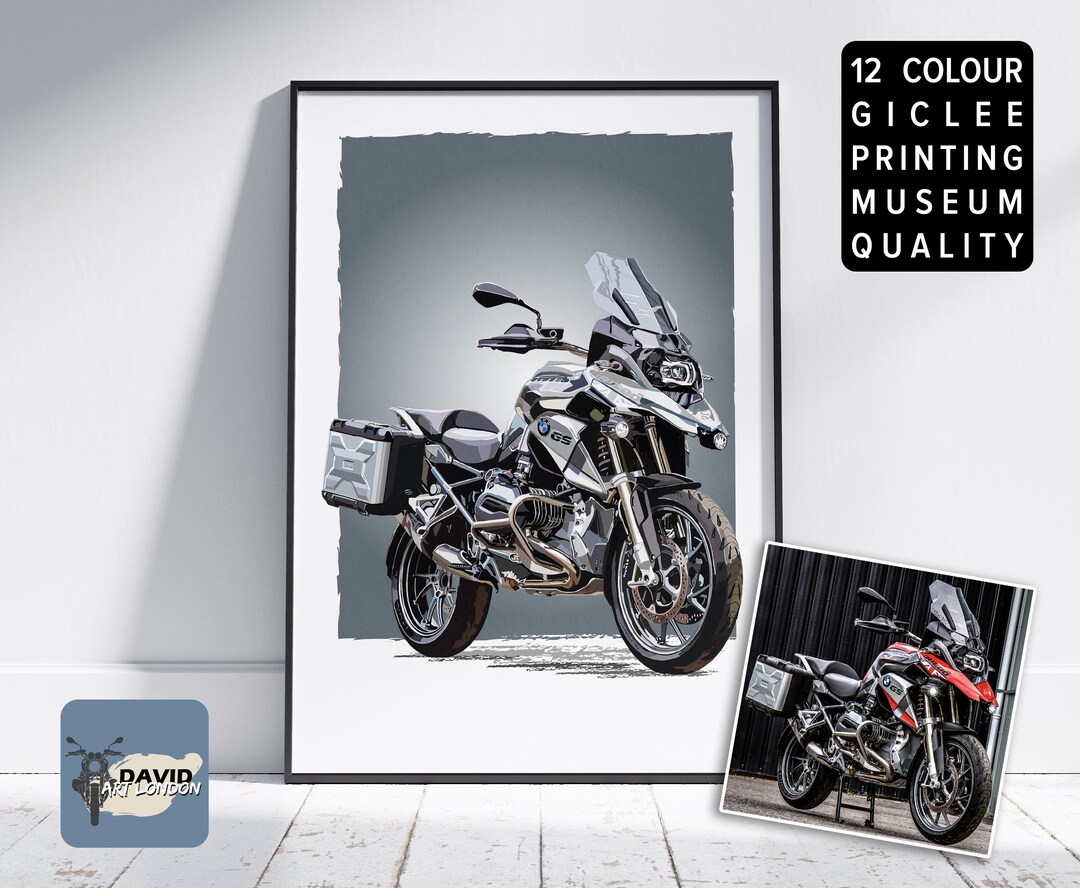 BMW R1200GS Adventure Motorbike Art Freehand Sketch. Your Motocycle ...