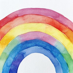Printable Rainbow Decor, Watercolor Images, Rainbow Art, Clip Art ...