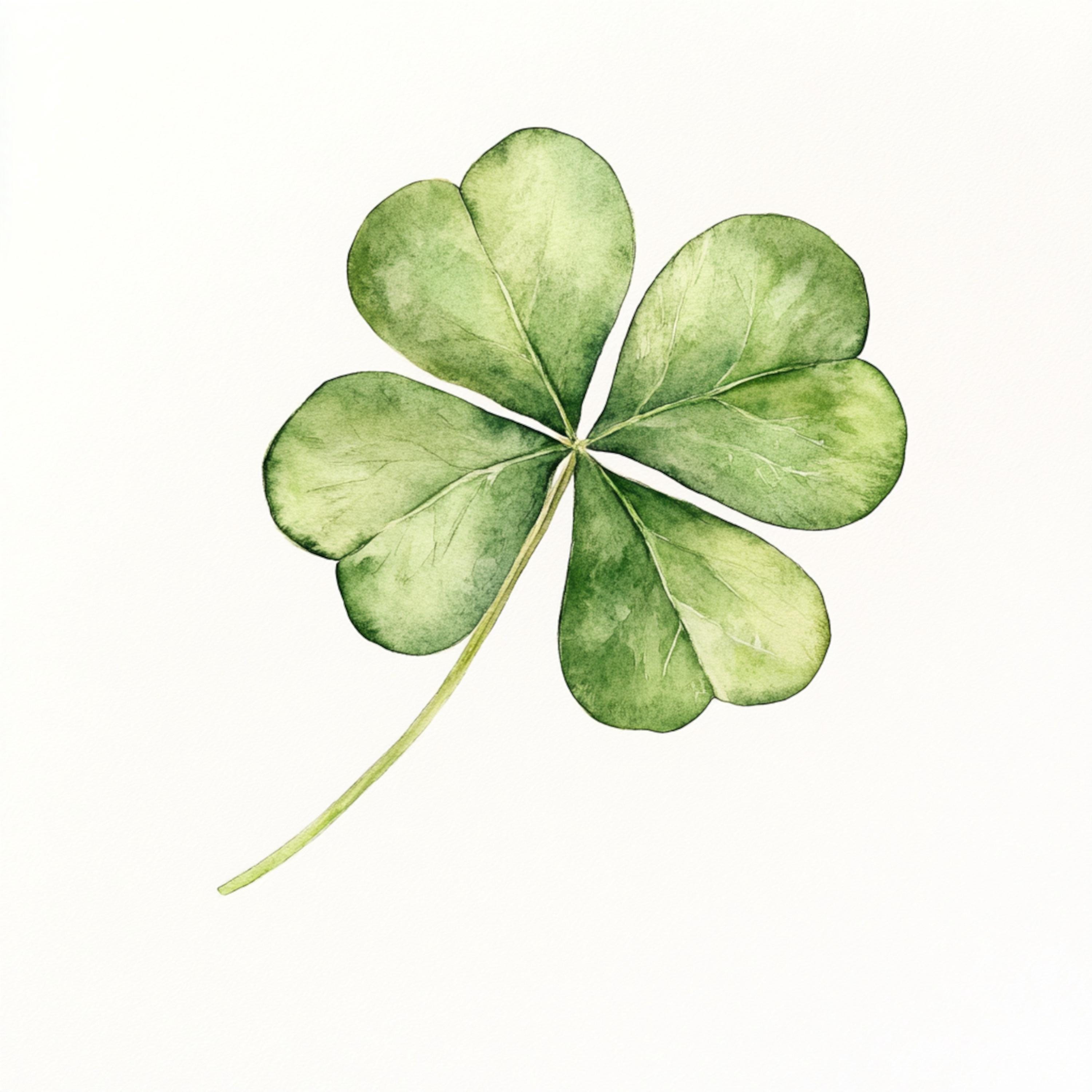 Printable Clover Leaf Decor, Watercolor Lucky Clover, Ivy Botanical Art ...