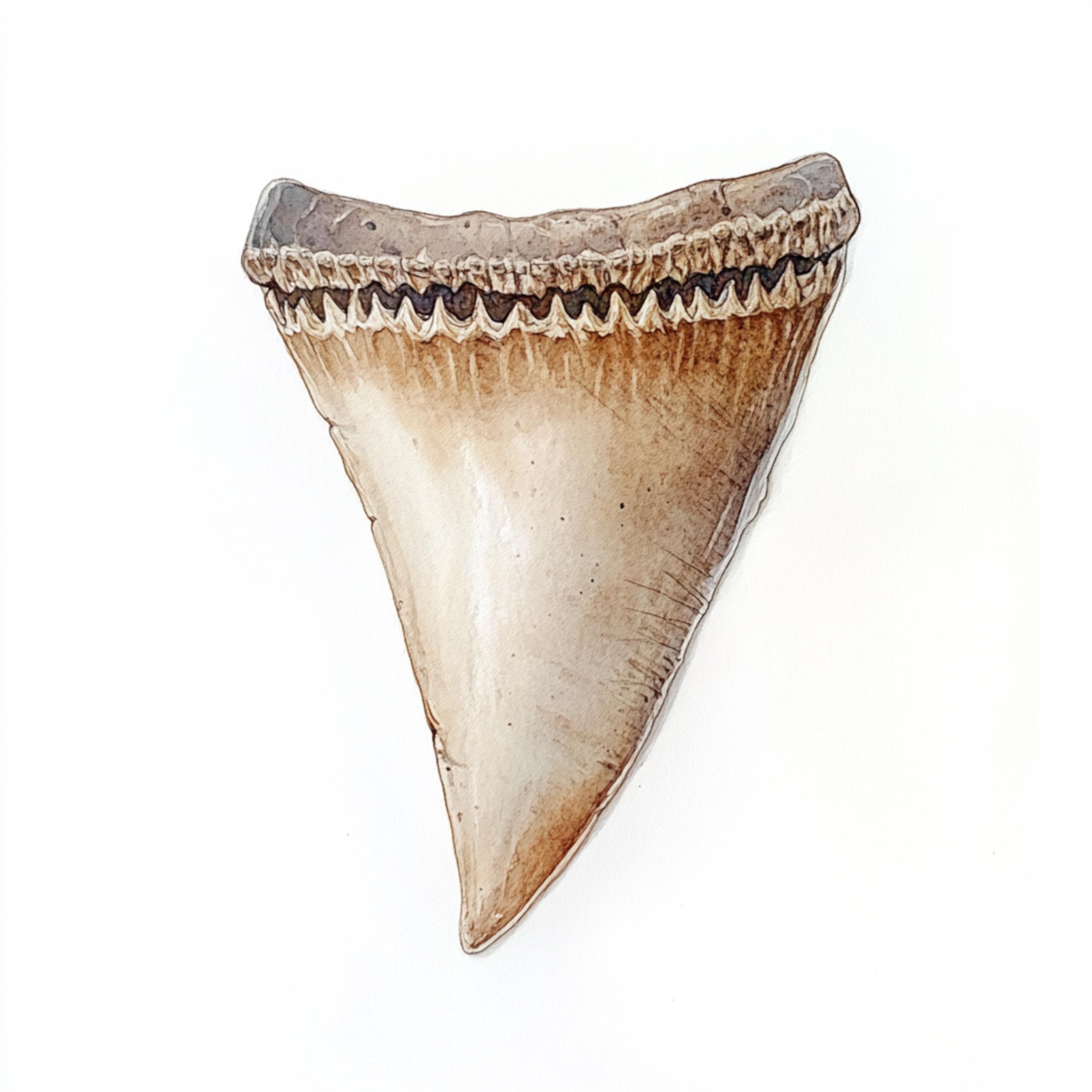 10 Printable Shark Tooth Clipart, Teeth Watercolor, Nautical Clipart ...