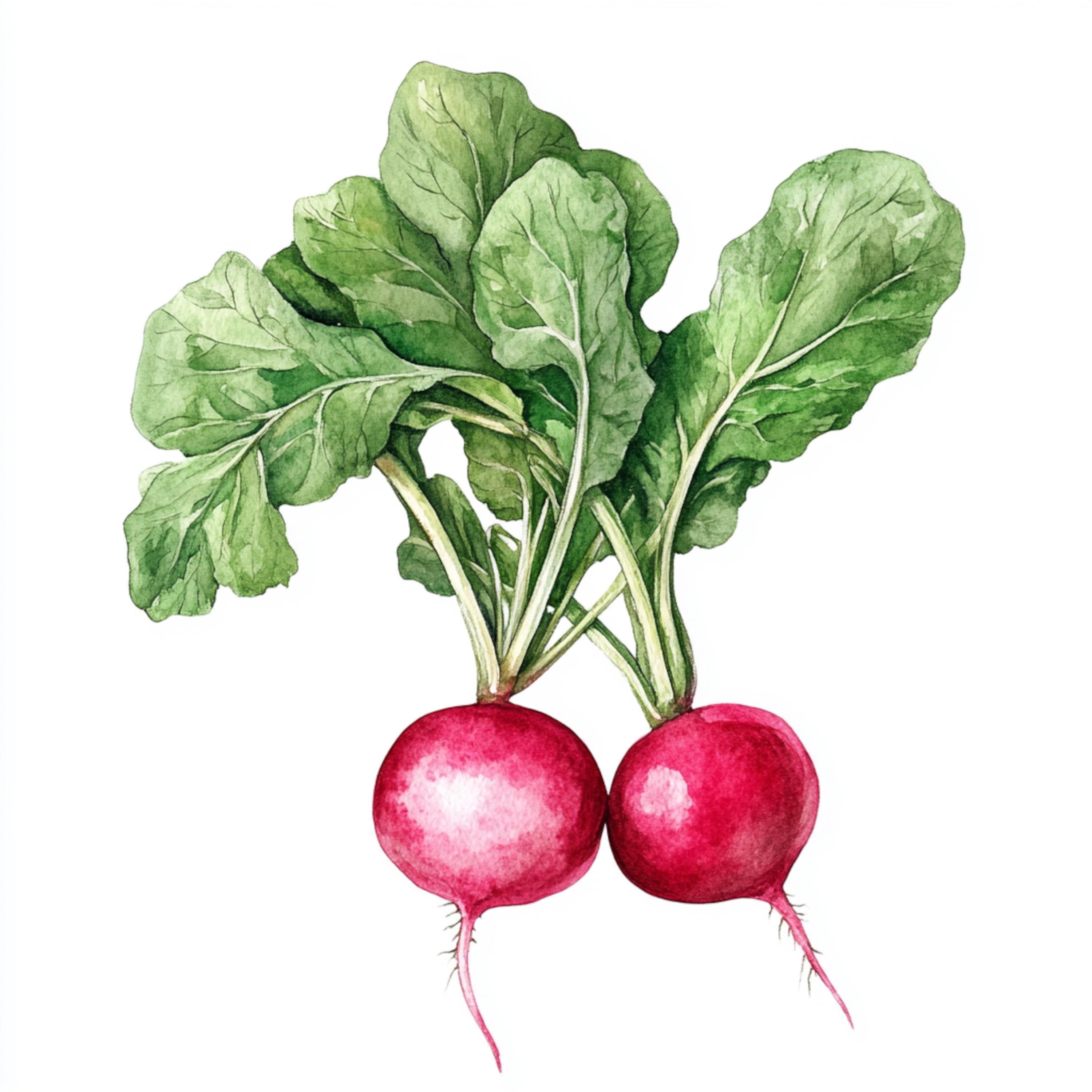10 Printable Redish Art, Watercolor Redishes, Redish Print, Vegetable ...