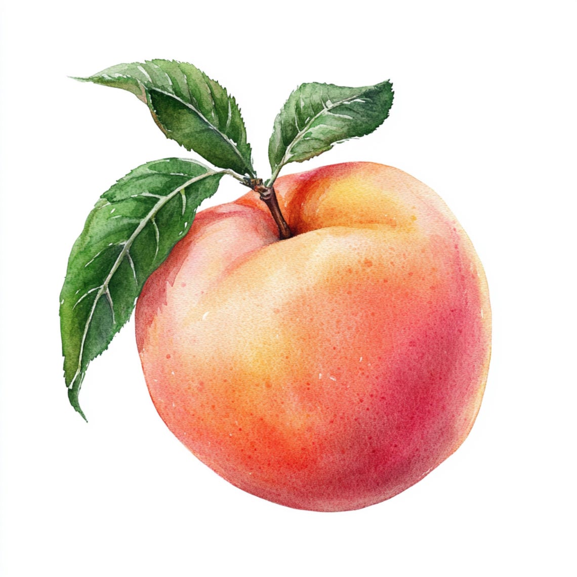 10 Printable Peaches, Watercolor Peaches, Peaches Clipart, Printable ...