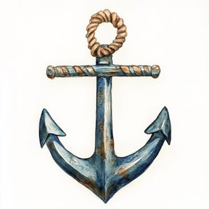 10 Printable Anchor, Watercolor Anchors, Nautical Clip Art, Anchors Art ...