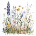 10 Printable Spring Wildflowers Decor, Watercolor Grassland Flowers ...