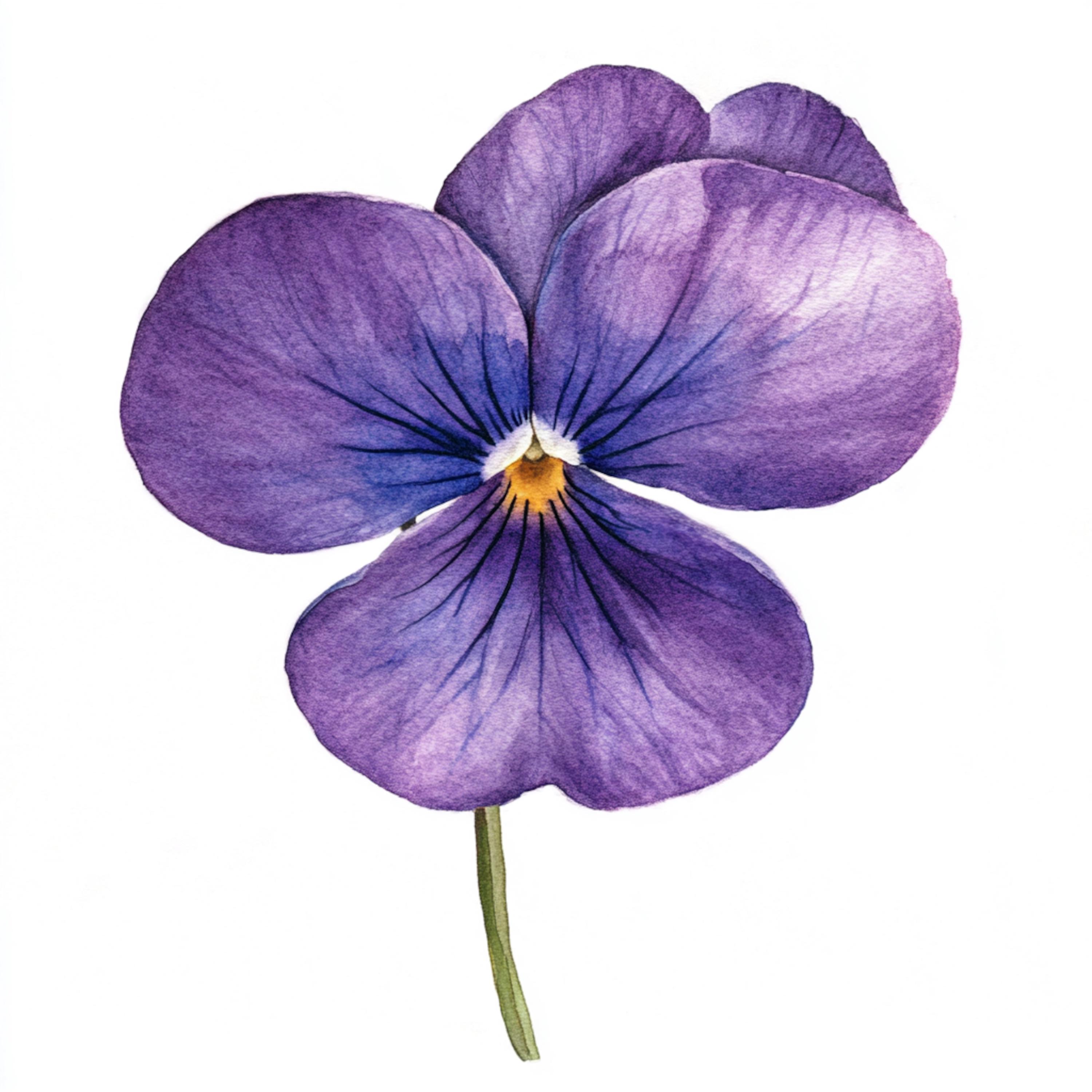10 Printable Watercolor Field Violet, Watercolor Blue Violet, Spring ...