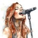 Watercolor Singing Girl, Young Women Singer, Beautiful Singer Girl ...