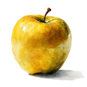 10 Printable Apple, Watercolor Yellow Apple, Red Apple Clipart, Kitchen ...