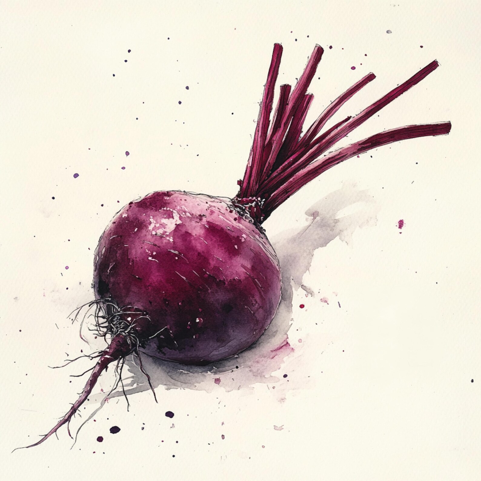 10 Printable Beet Decor, Watercolor Images, Beet Root Clip Art ...