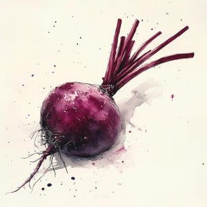 10 Printable Beet Decor, Watercolor Images, Beet Root Clip Art ...