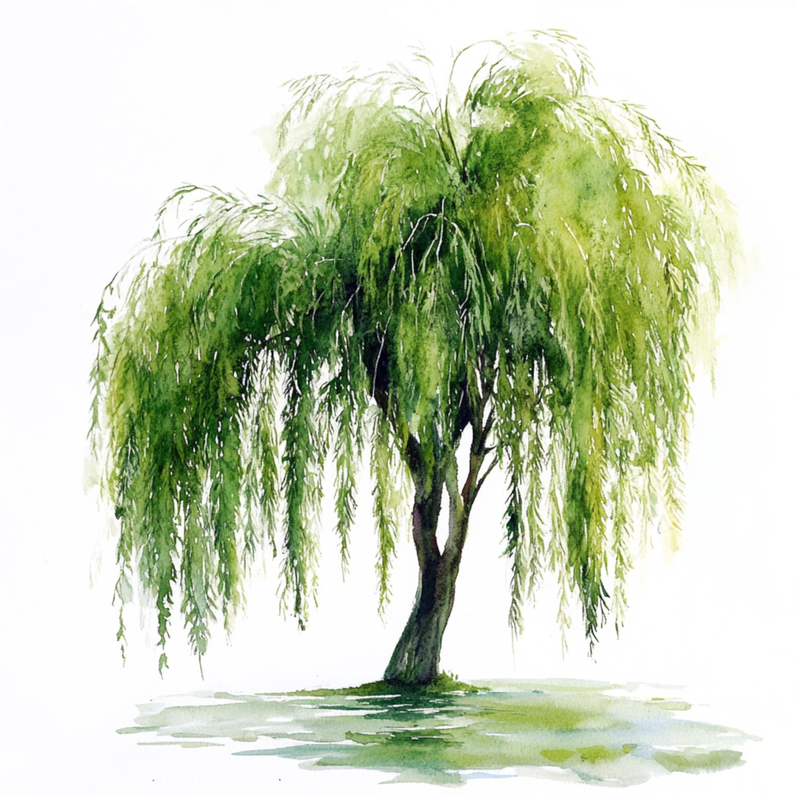 Printable Willow Tree, Watercolor Willow, 10 Images, Willow Botanical ...