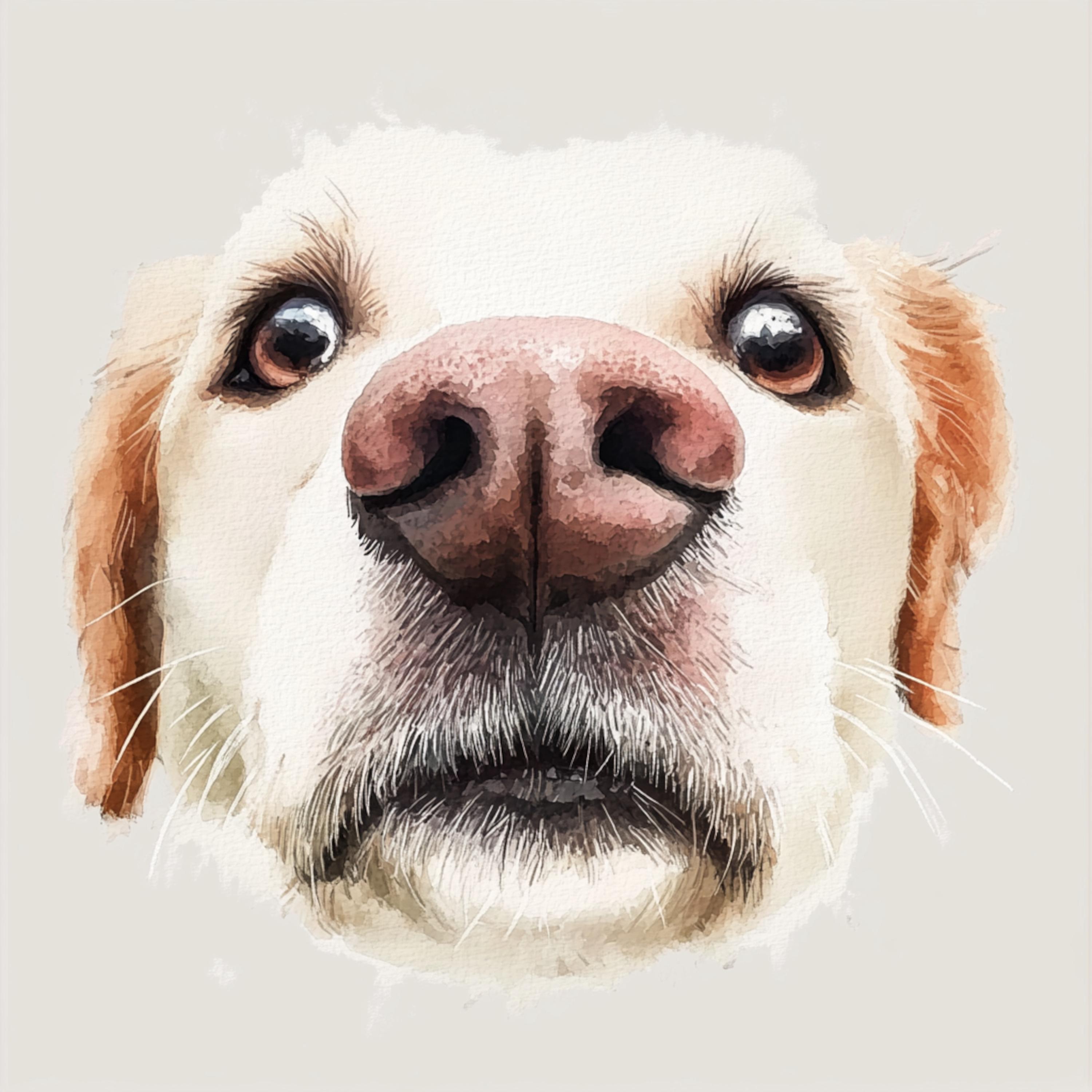 10 Printable Dogs Nose, Cute Dogs Noses Clipart, Watercolor Dogs Nose ...