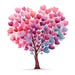 12 Printable Love Trees, Heart Shape Leaves Love Tree Clipart ...