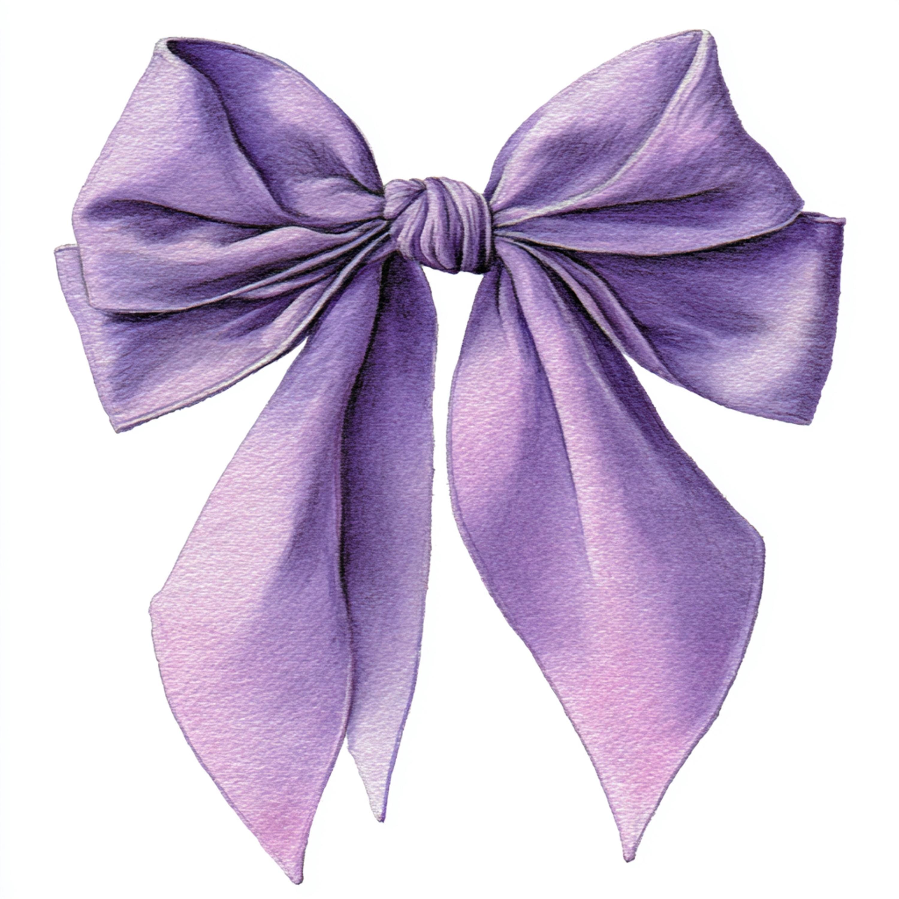 12 Printable Purple Bows, Watercolor Bows Clip Art, Printable Jpgs ...