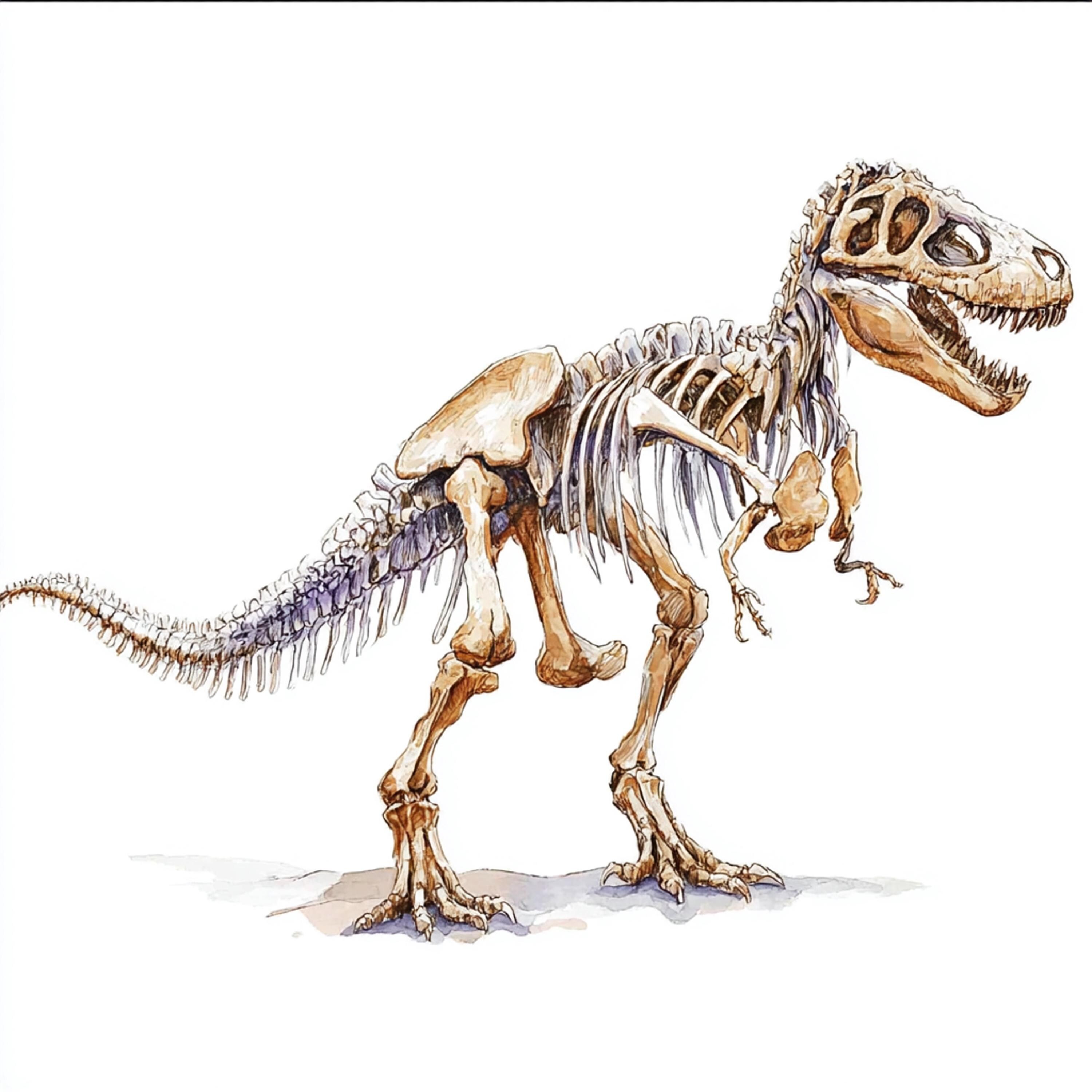 12 Printable Dinosaur Skeletons, Skeletons Jpgs, Paper Design ...