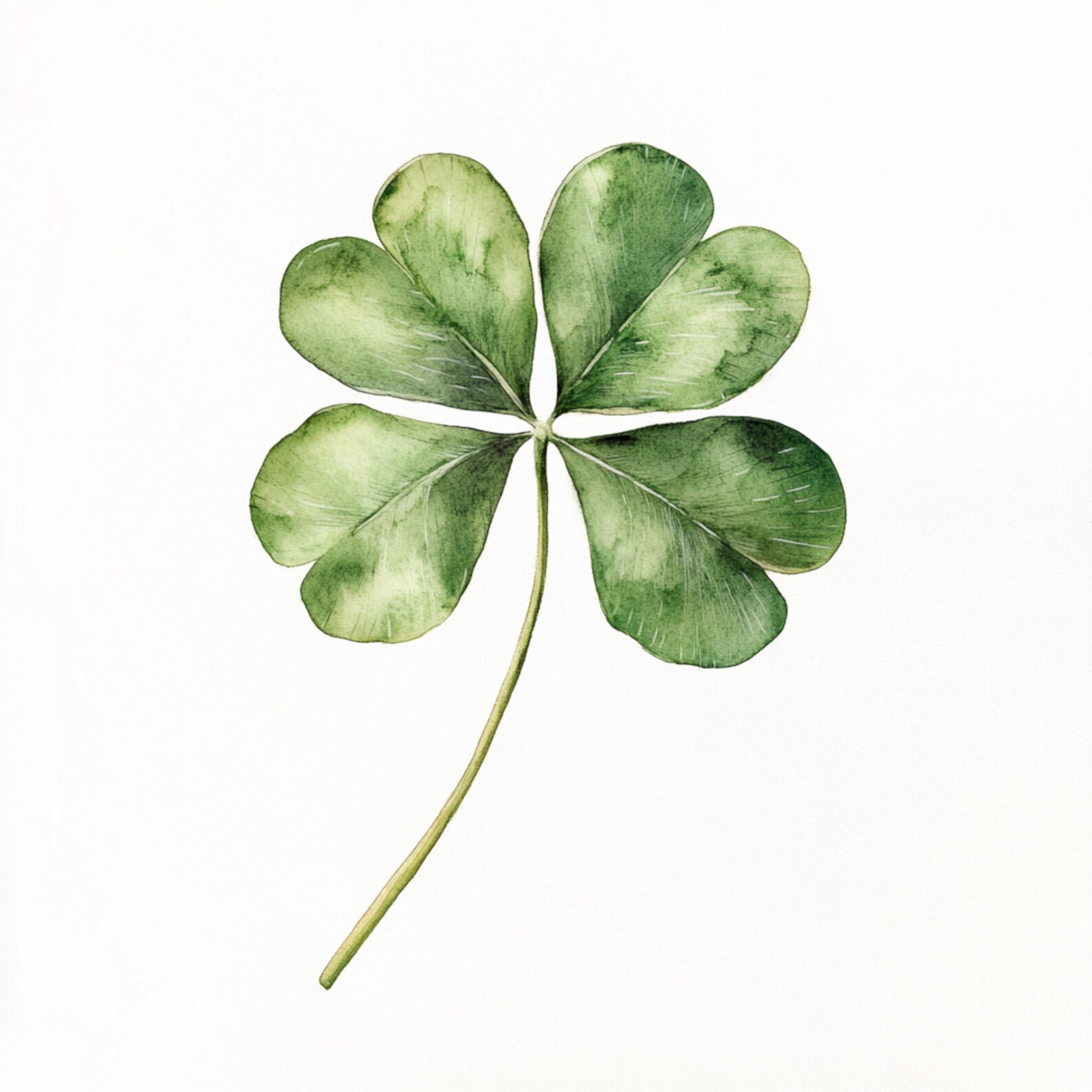 Printable Clover Leaf Decor, Watercolor Lucky Clover, Ivy Botanical Art ...
