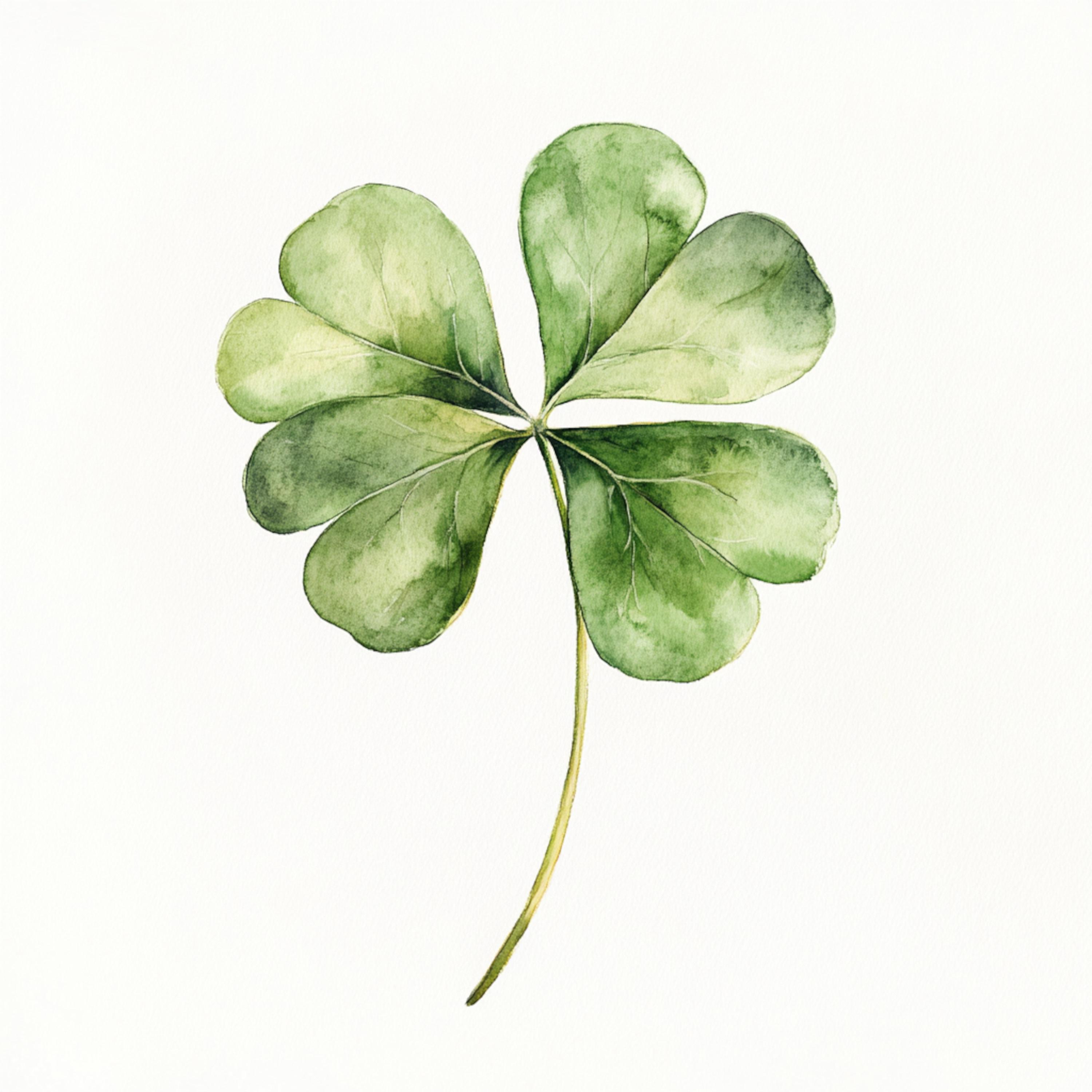 Printable Clover Leaf Decor, Watercolor Lucky Clover, Ivy Botanical Art ...