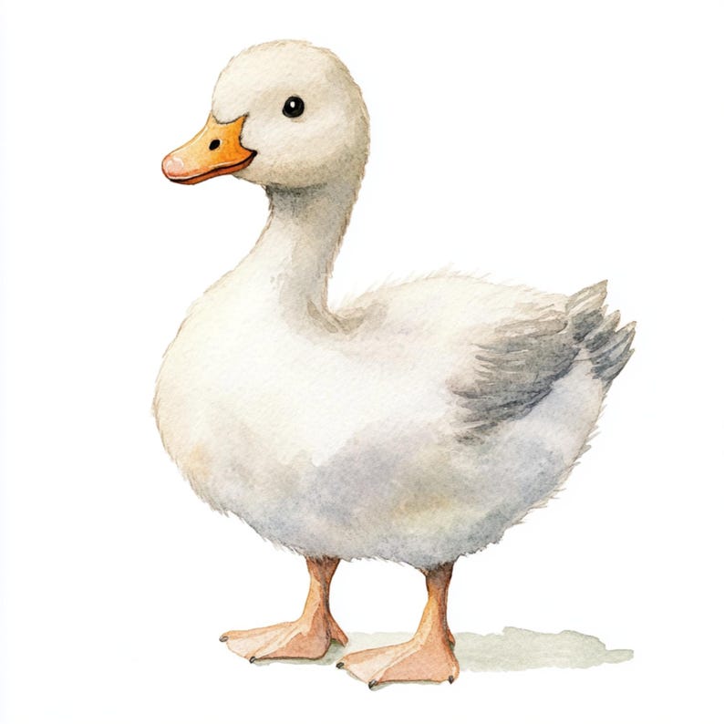 Printable Little Goose Clipart, Watercolor Goose, 10 Cute Clipart ...